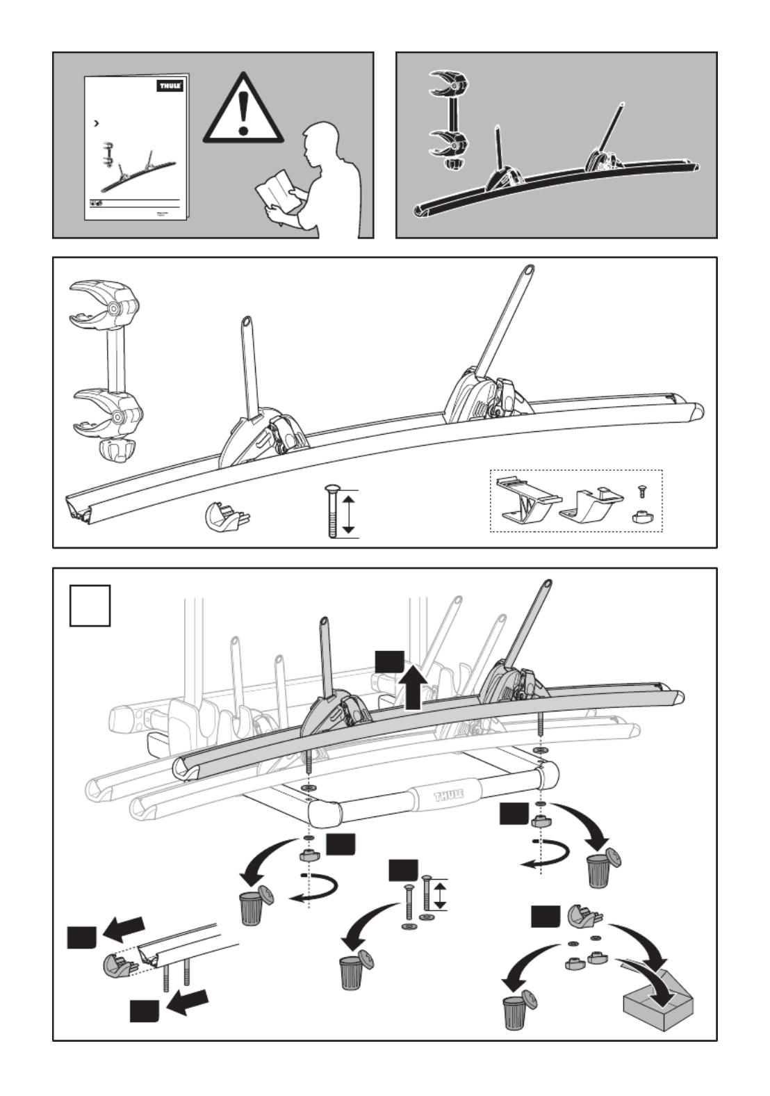 Thule Excellent Elite G2 4th Rail Kit Manual (4 Sider)