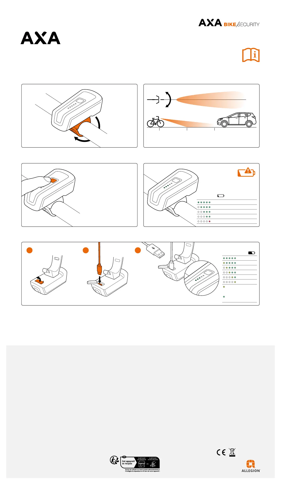 AXA Dwn 70 Bedienungsanleitung (2 Seiten)