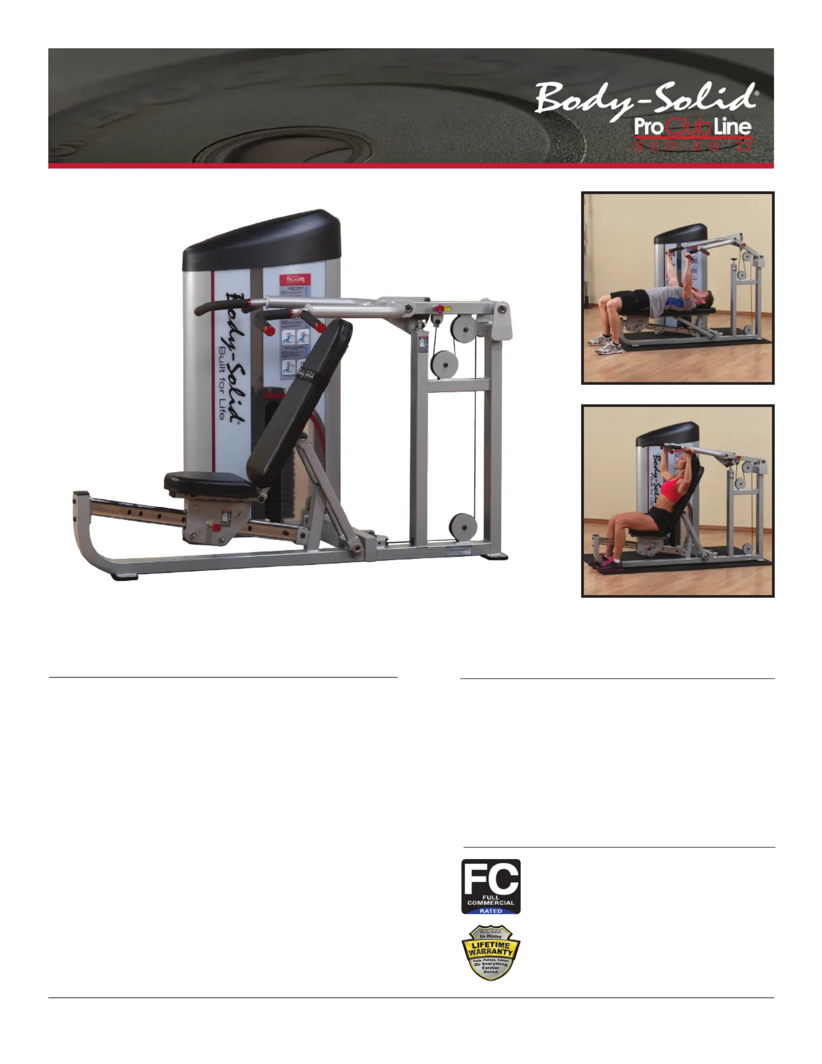 Body Solid Pro Clubline S2MPX Bedienungsanleitung (1 Seiten)