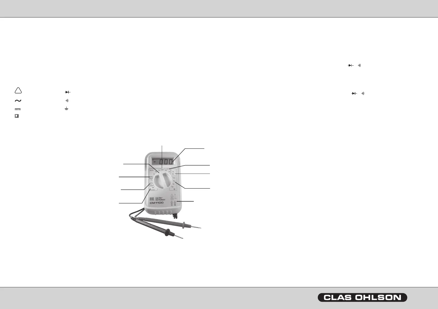Caltek CM1100 Bedienungsanleitung (4 Seiten)