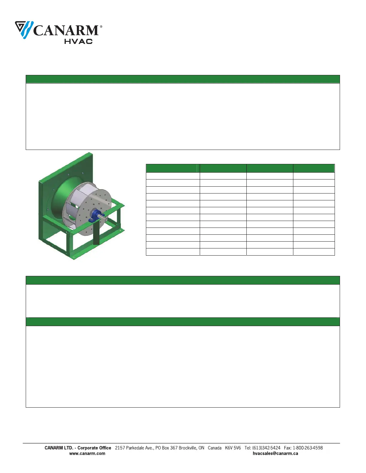 Canarm DPL-AF-20 Bedienungsanleitung (6 Seiten)
