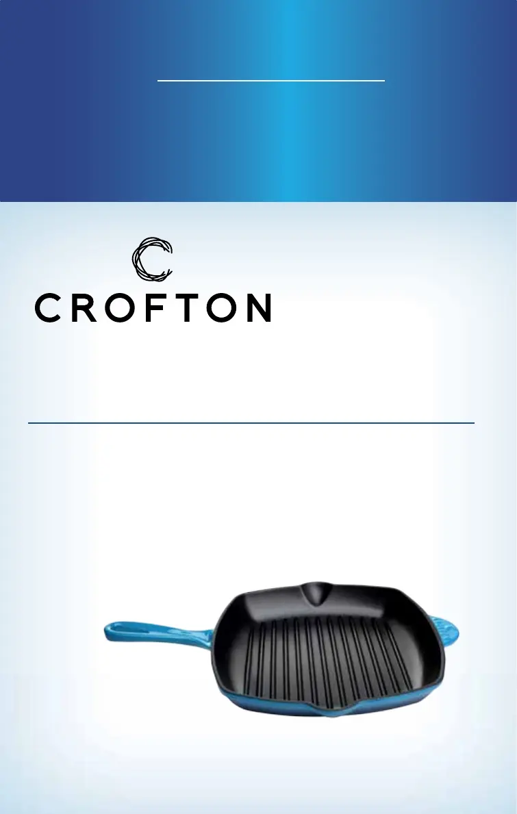 Crofton Cast Iron 10.47" Grill Pan or Cast Iron 12" Frying Pan ...