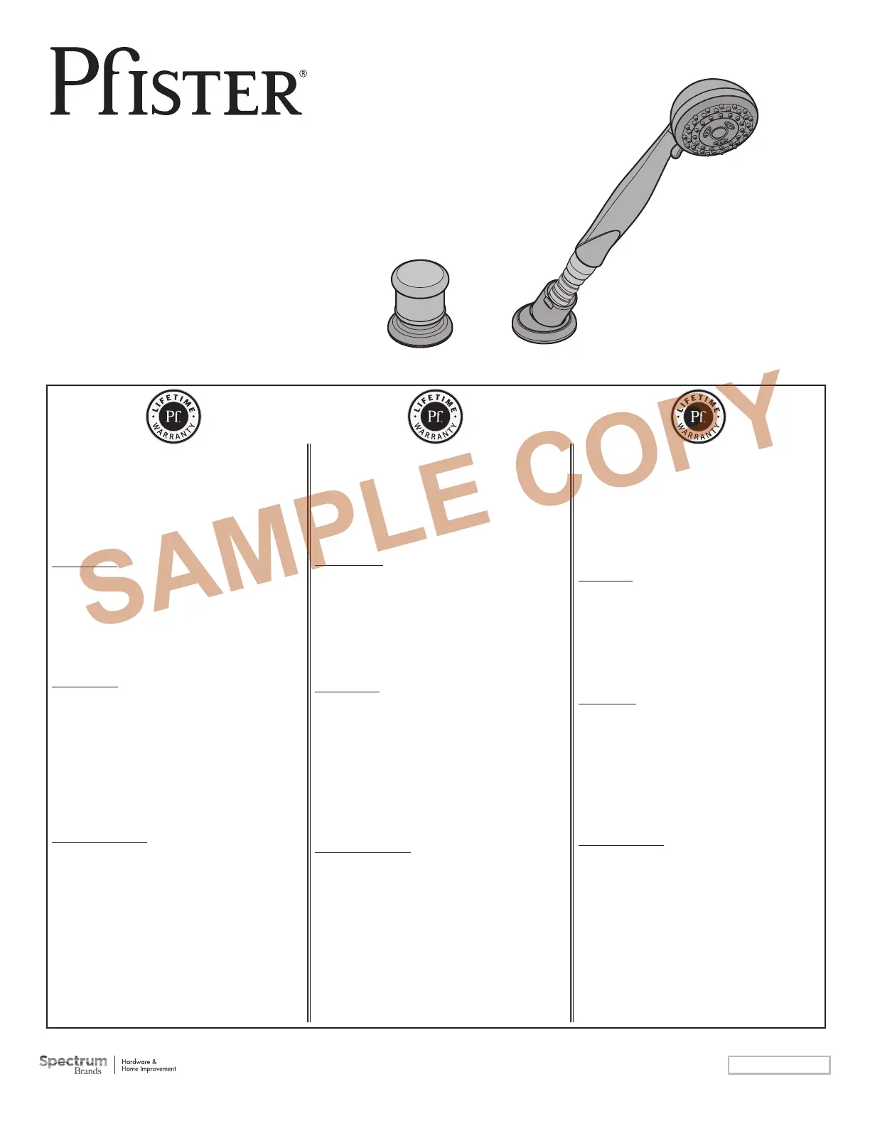 Pfister LG15-407K Bedienungsanleitung (14 Seiten)