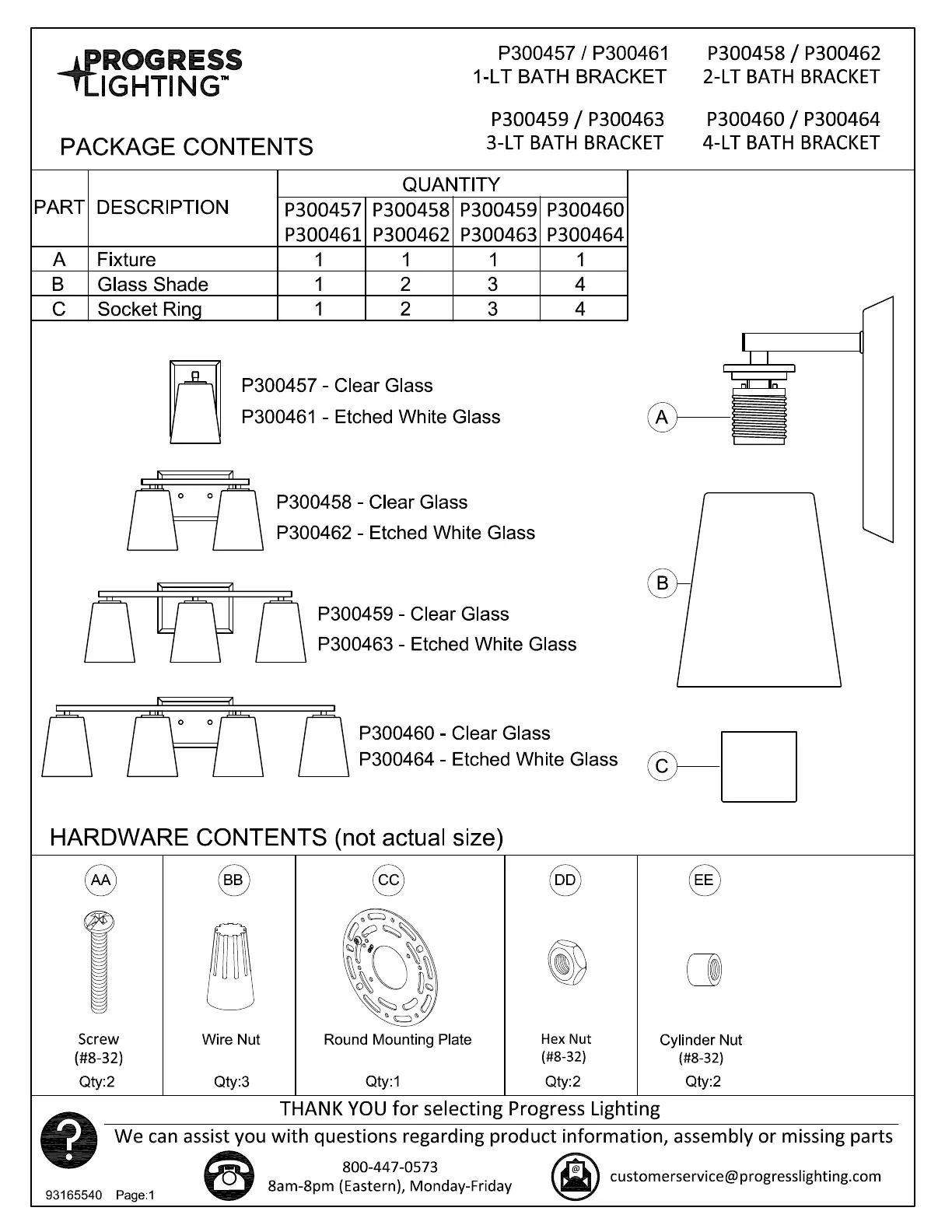 Progress Lighting P300463 Bedienungsanleitung (4 Seiten)