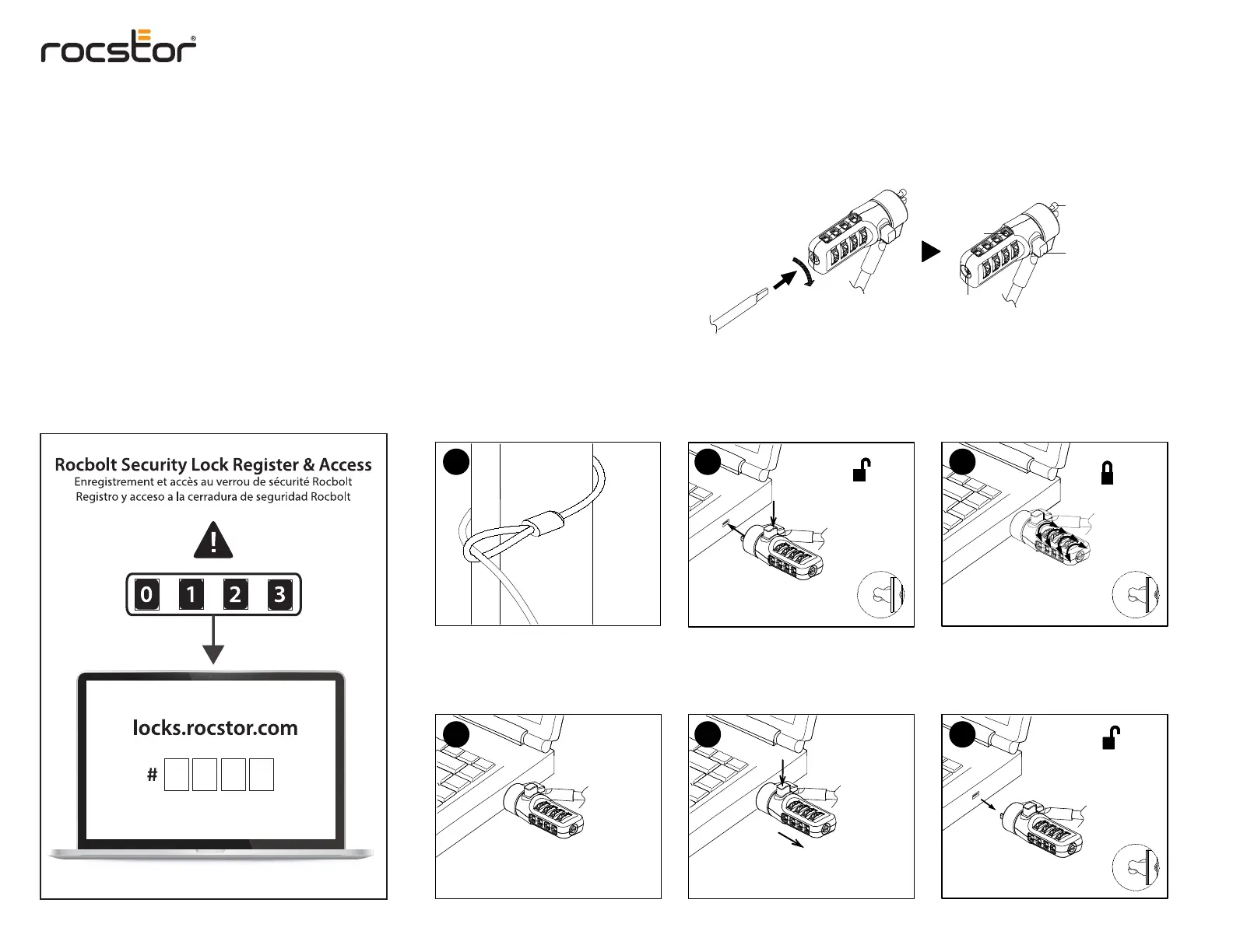 Rocstor Rocbolt W25 Bedienungsanleitung (2 Seiten)
