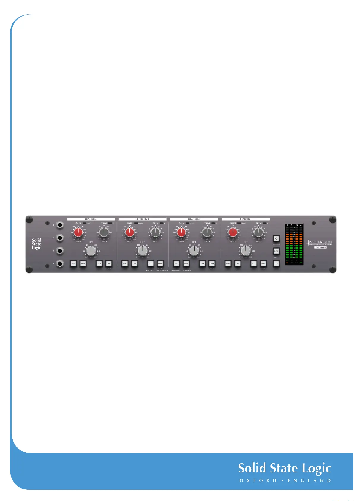 Solid State Logic PURE DRIVE QUAD Bedienungsanleitung (36 Seiten)