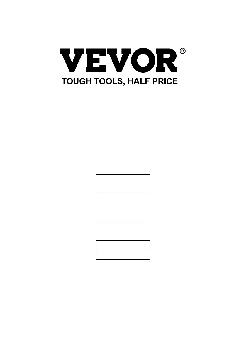 Vevor SS-006-4P-WH Bedienungsanleitung (81 Seiten)