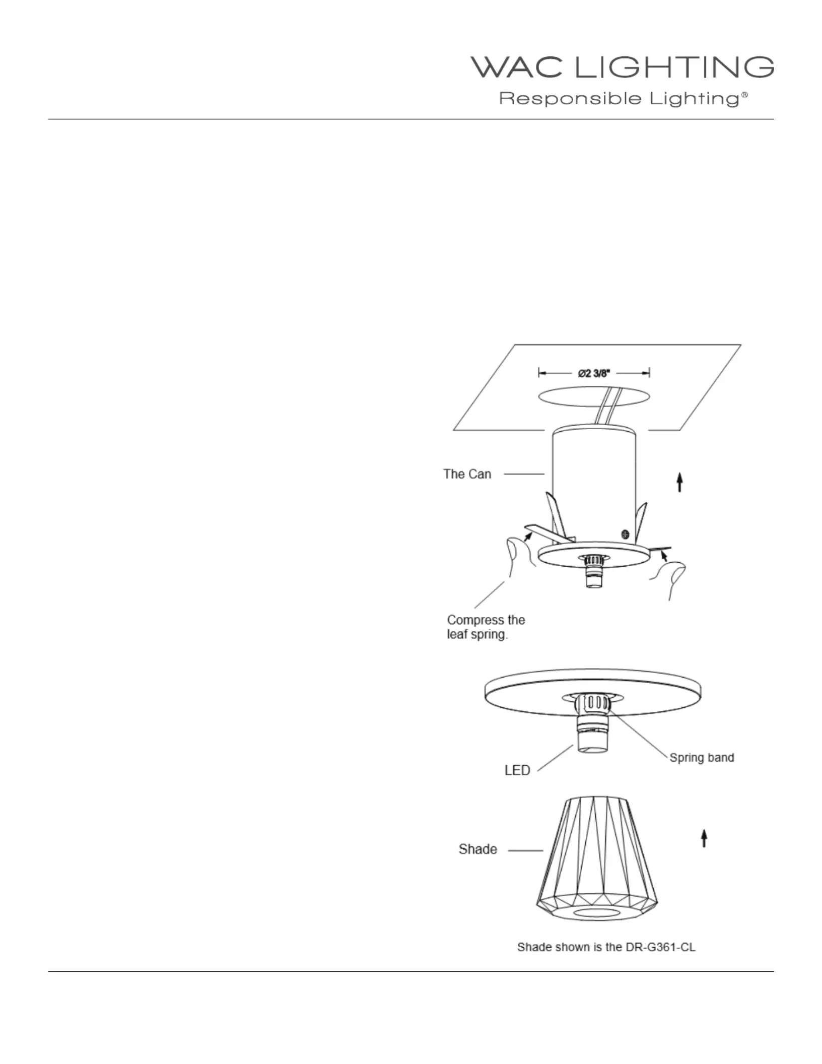 WAC Lighting DR-LED302 Bedienungsanleitung (1 Seiten)