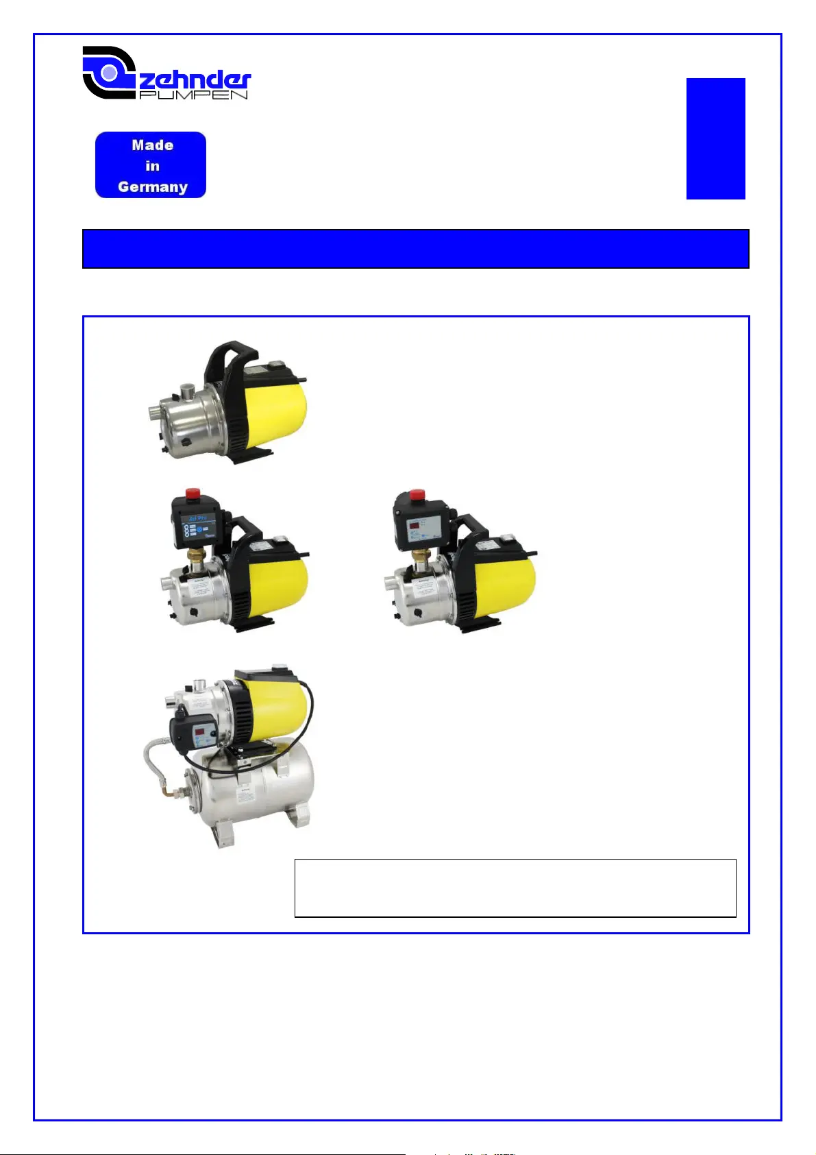 Zehnder Pumpen WX 3200 Bedienungsanleitung (20 Seiten)