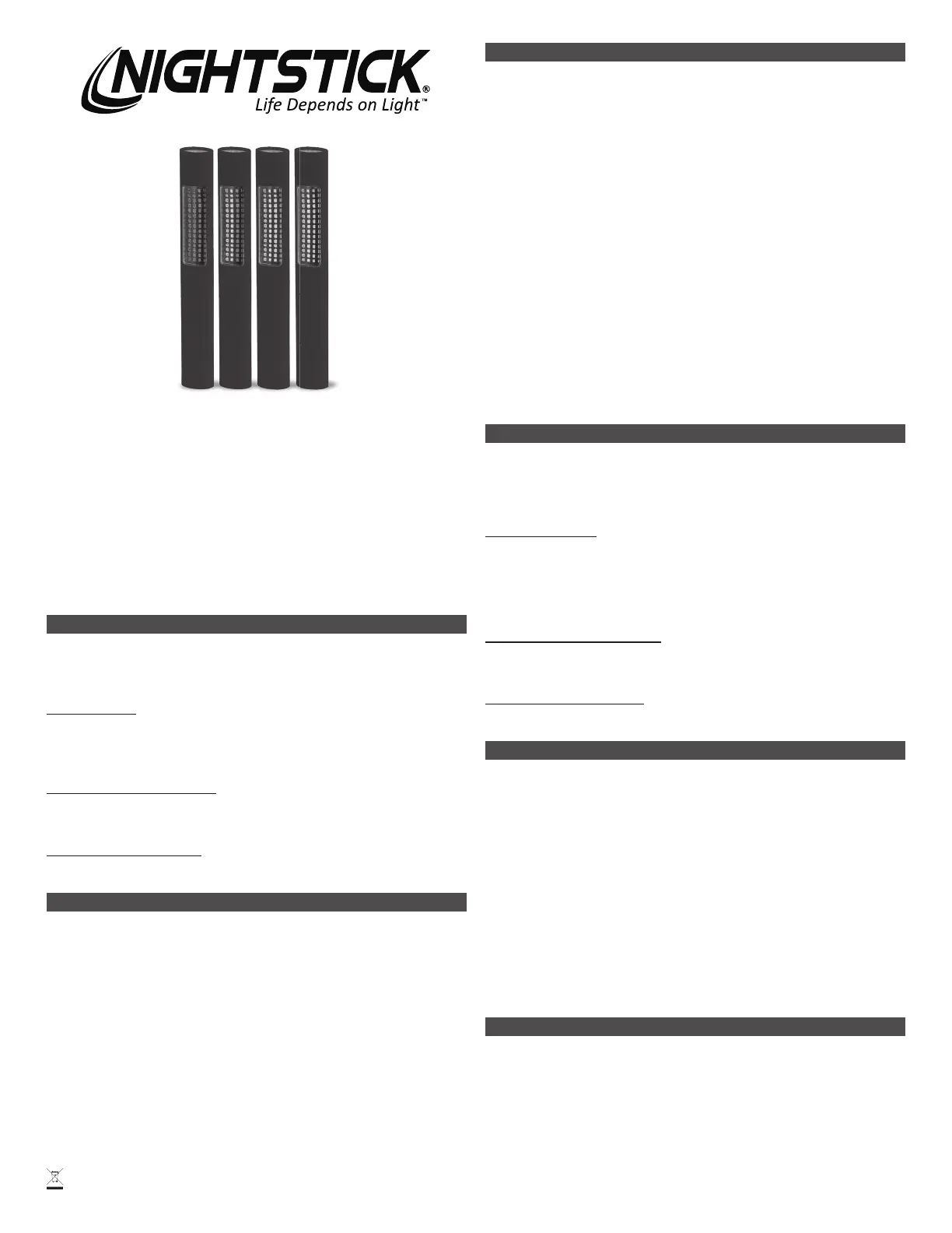 NightStick NSP-1176 Handleiding (2 Pagina's)