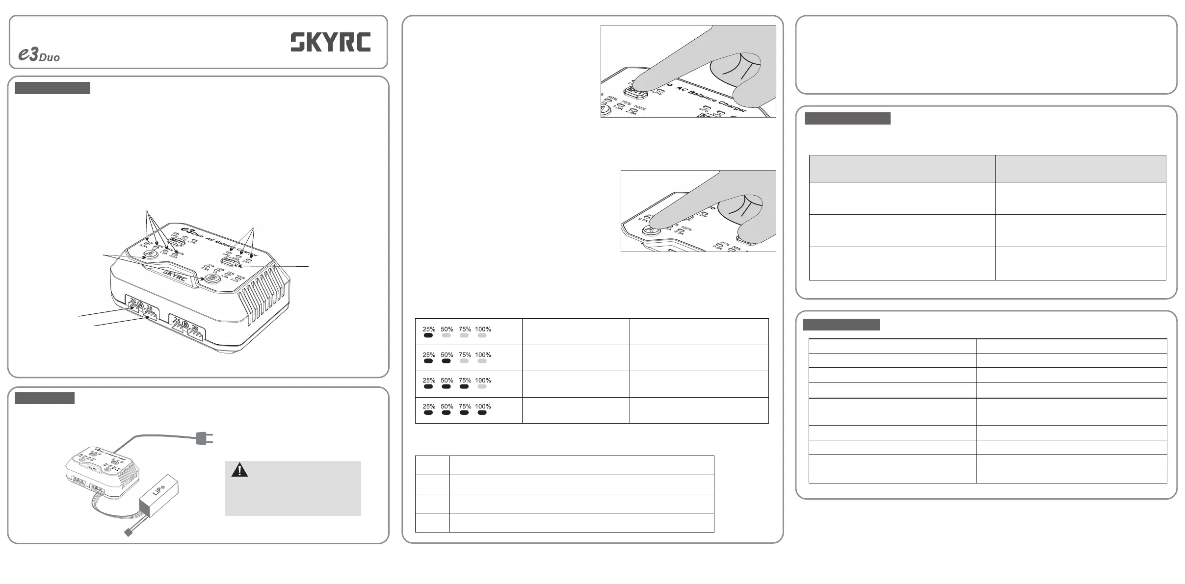 SkyRC e3 Duo Handleiding (3 Pagina's)