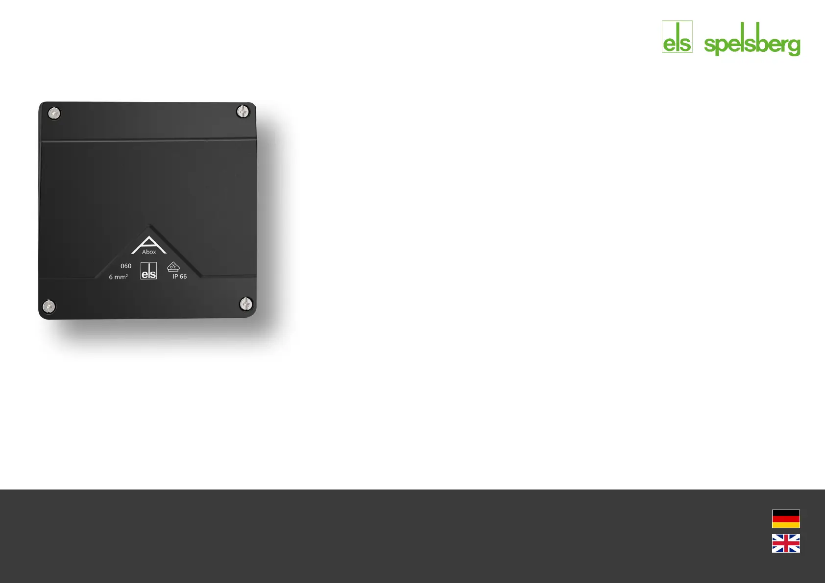 Spelsberg Abox 060 Handleiding (8 Pagina's)
