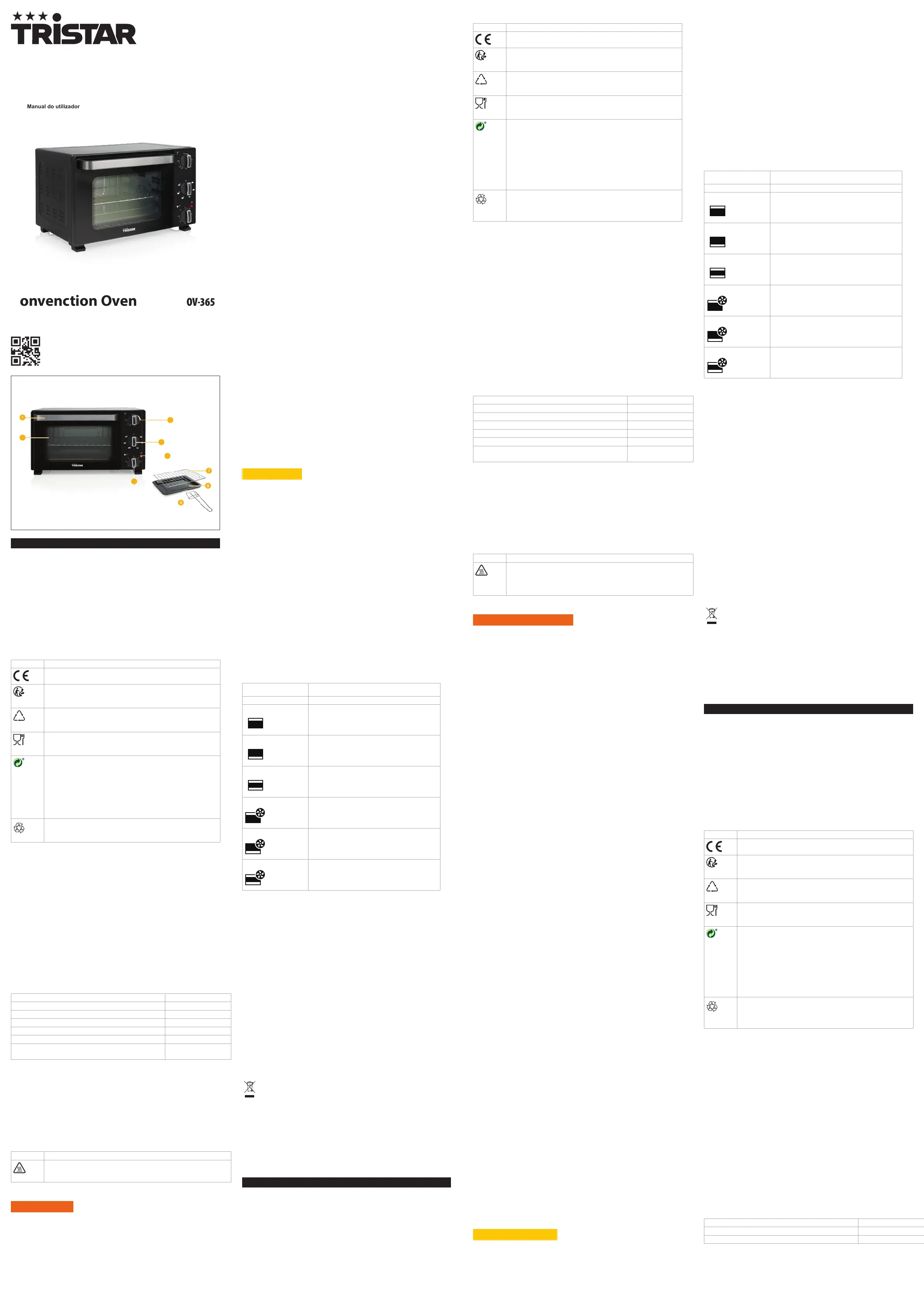 Tristar OV-3652 Handleiding (5 Pagina's)