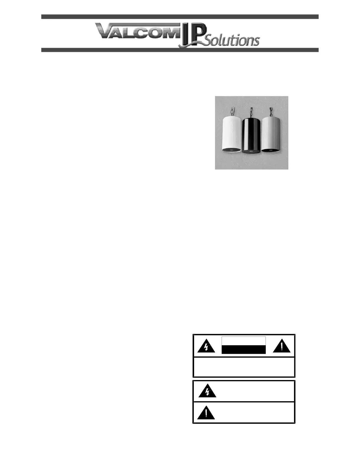 Valcom InformaCast VIP-415 Manual (2 Pages)